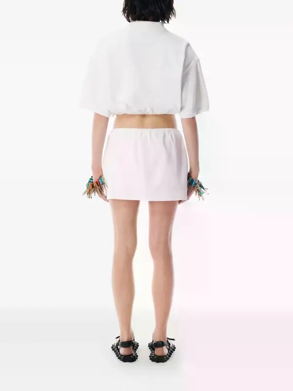 Alexander Wang Elasticated-hem Cropped Polo Top