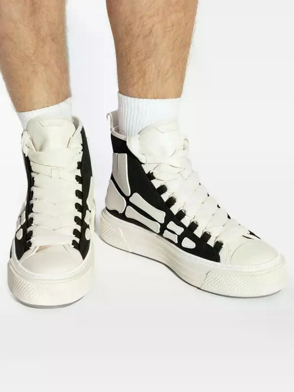 Amiri Skeleton Print High Top Sneakers