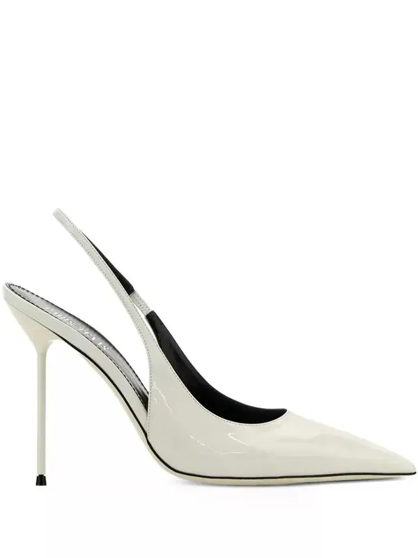 Paris Texas 105mm Lidia Slingback Pumps - White