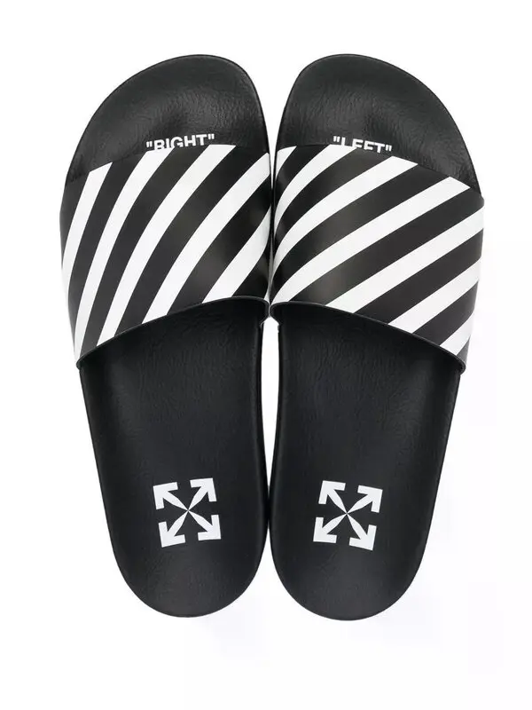 Off-White Diag-stripe Moulded Slides