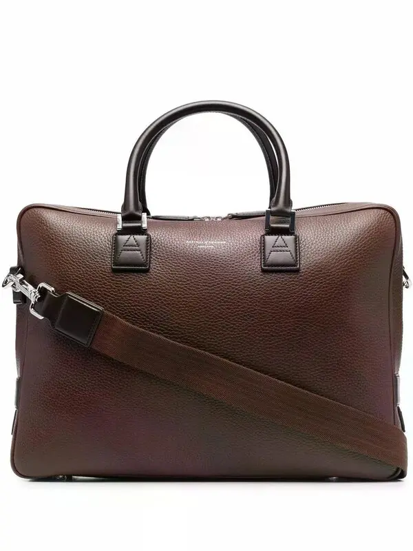 ASPINAL OF LONDON Small Mount Street Briefcase - Brown