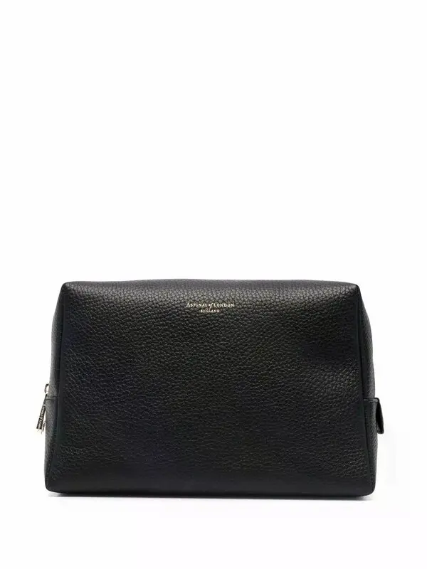 ASPINAL OF LONDON Pebbled Leather Makeup Bag