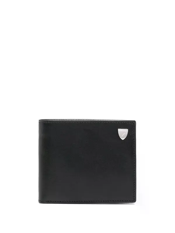 ASPINAL OF LONDON Logo Plaque Folded Wallet - Black