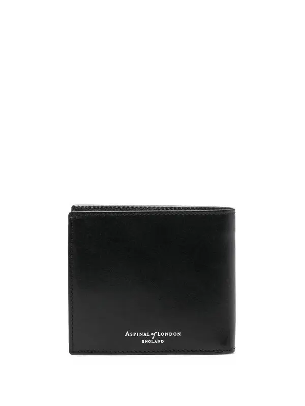 ASPINAL OF LONDON Logo Plaque Folded Wallet - Black