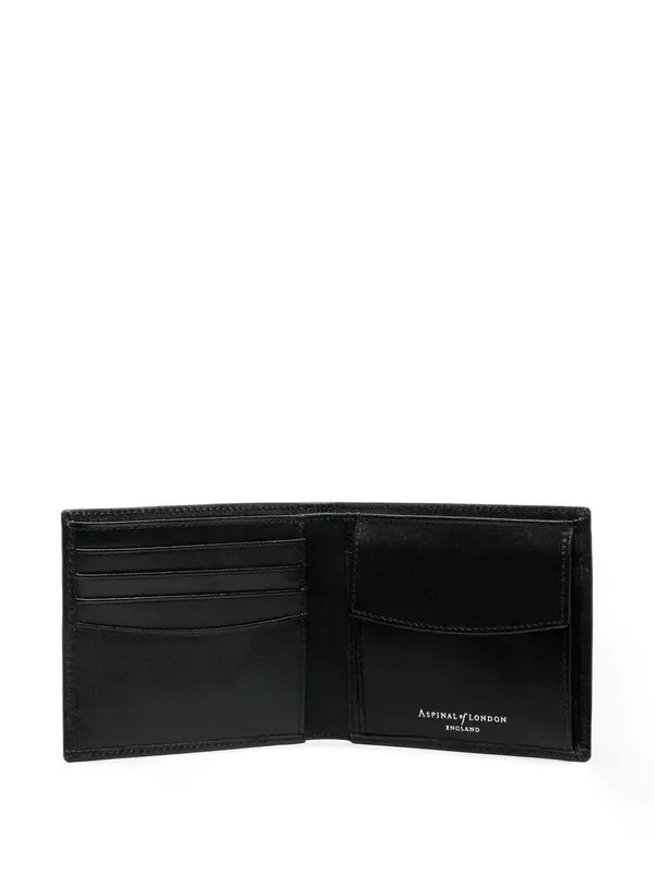 ASPINAL OF LONDON Logo Plaque Folded Wallet - Black