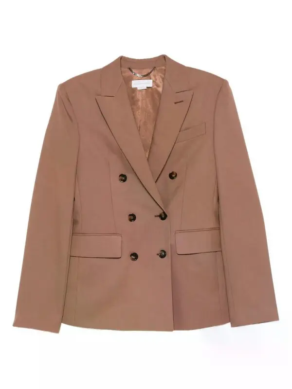 Stella McCartney Double-breasted Wool Blazer - Brown