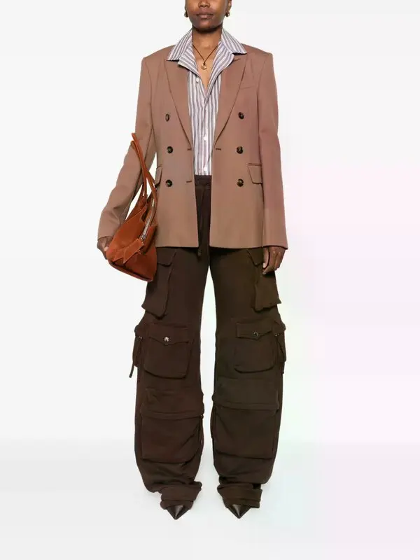 Stella McCartney Double-breasted Wool Blazer - Brown