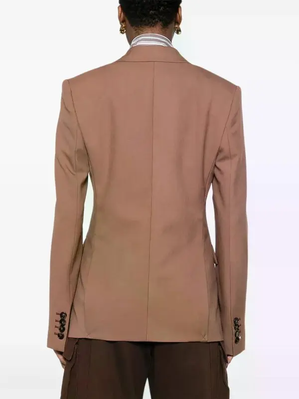Stella McCartney Double-breasted Wool Blazer - Brown