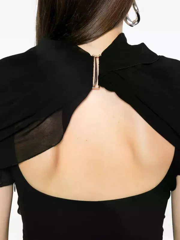 Jacquemus The Castagna Draped Mini Dress - Black