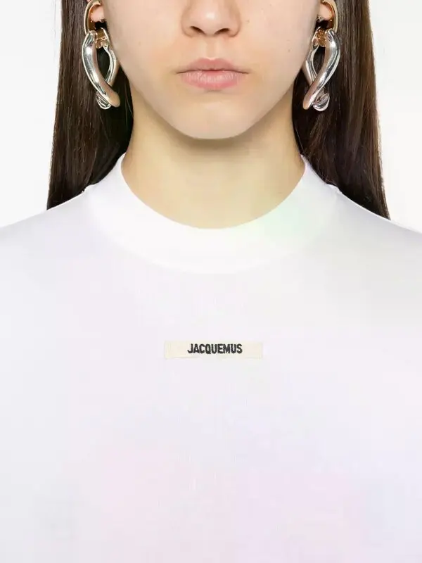 Jacquemus Logo-patch Long-sleeve T-shirt - White
