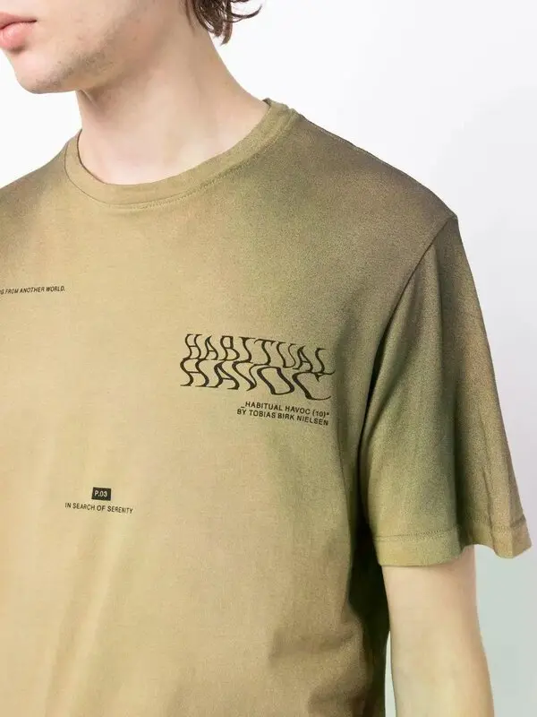 ISO.POETISM Slogan-print Short-sleeve T-shirt