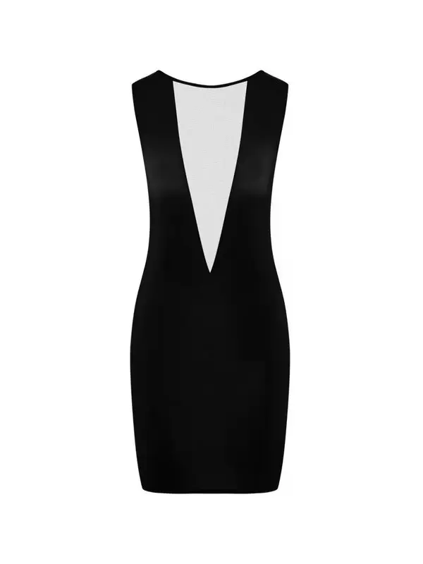 MAISON CLOSE Pure Tentation Minuit V-neck Dress - Black