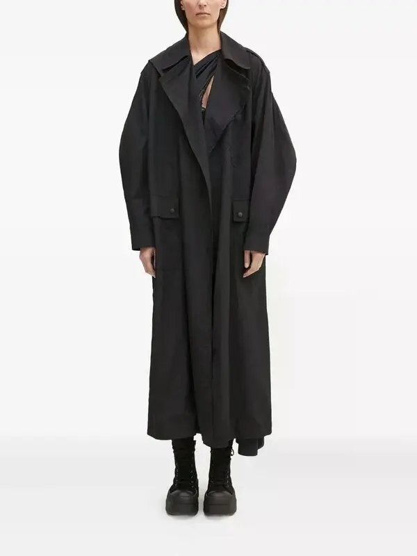 Buy Kenzo Balloon-sleeve Trench Coat - Black At 19% Off