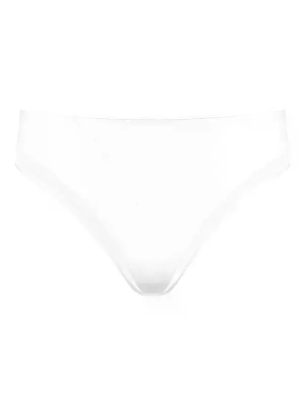 MAISON CLOSE Pure Tentation Open High-waisted Briefs - White