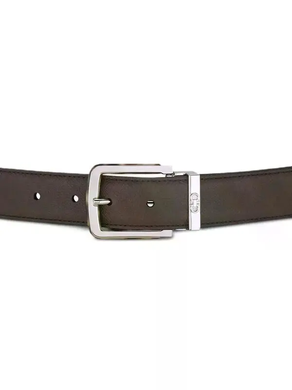 FERRAGAMO Reversible Leather Belt - Black