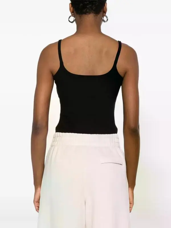Versace Logo-embroidered Top - Black