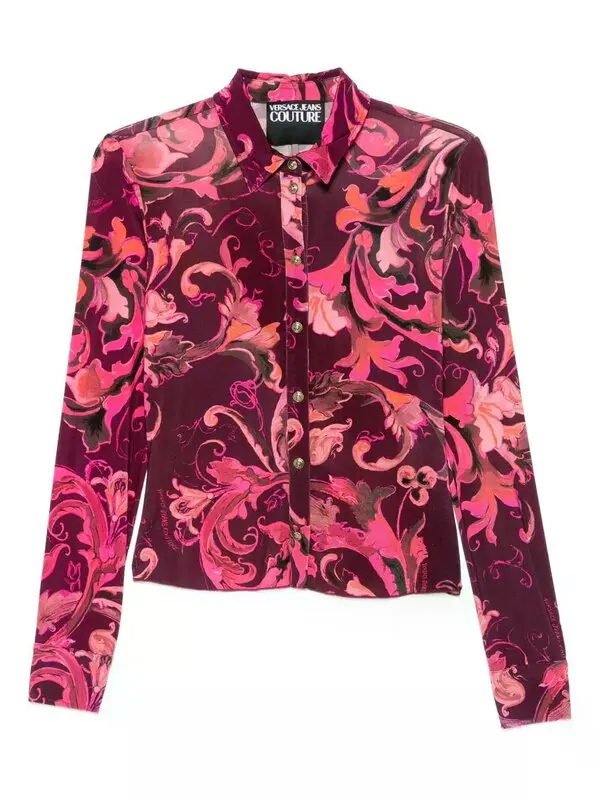 Versace Porcelain Barocco Button-up Shirt