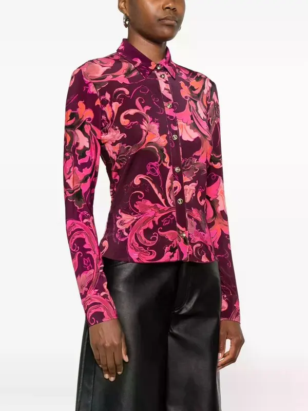 Versace Porcelain Barocco Button-up Shirt