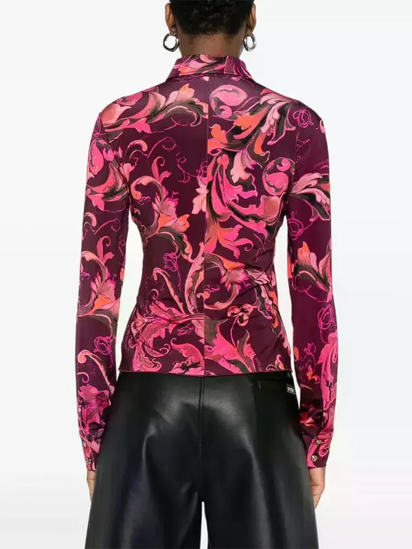 Versace Porcelain Barocco Button-up Shirt