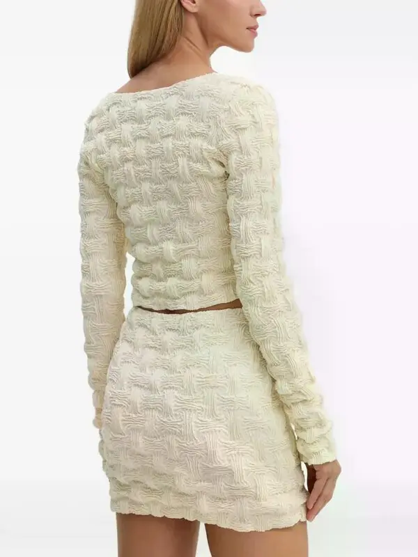 Nanushka Woven Buttoned-up Top