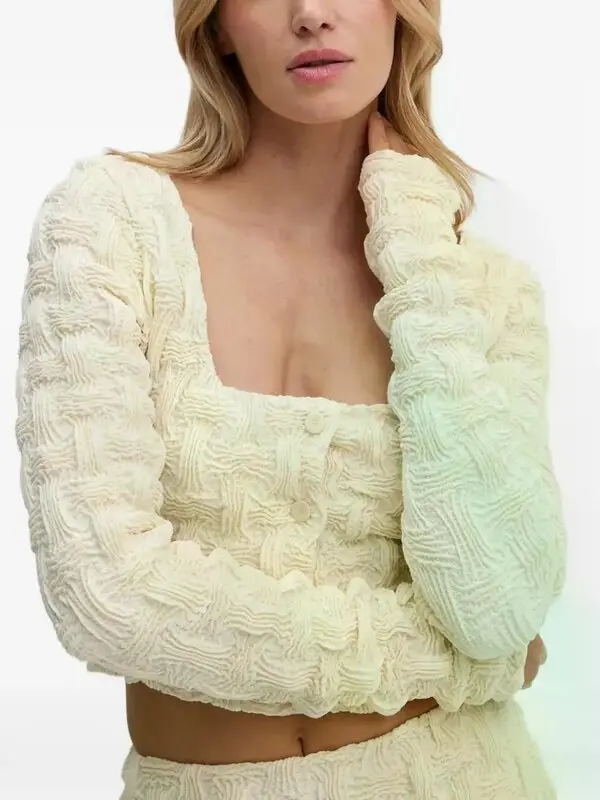 Nanushka Woven Buttoned-up Top