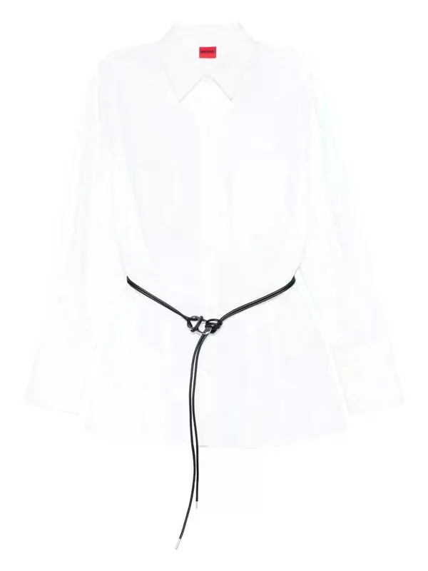 Hugo Belted Cotton Shirt - White