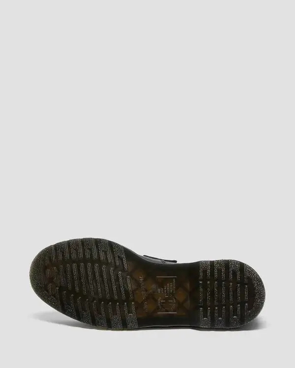 Dr. Martens Adrian White Stitch Smooth Leather Loafers - Black