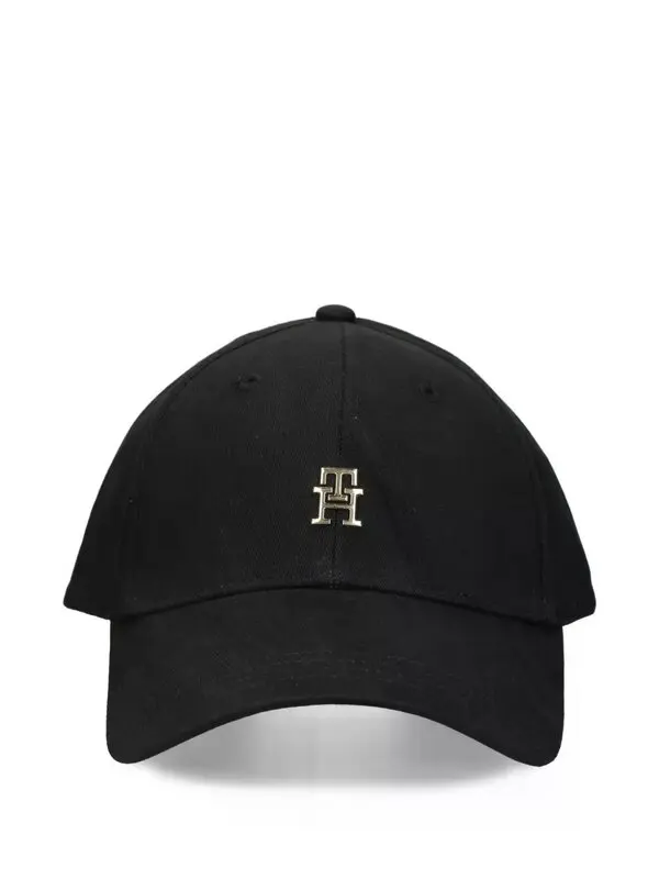 Tommy Hilfiger Logo-plaque Baseball Cap - Black