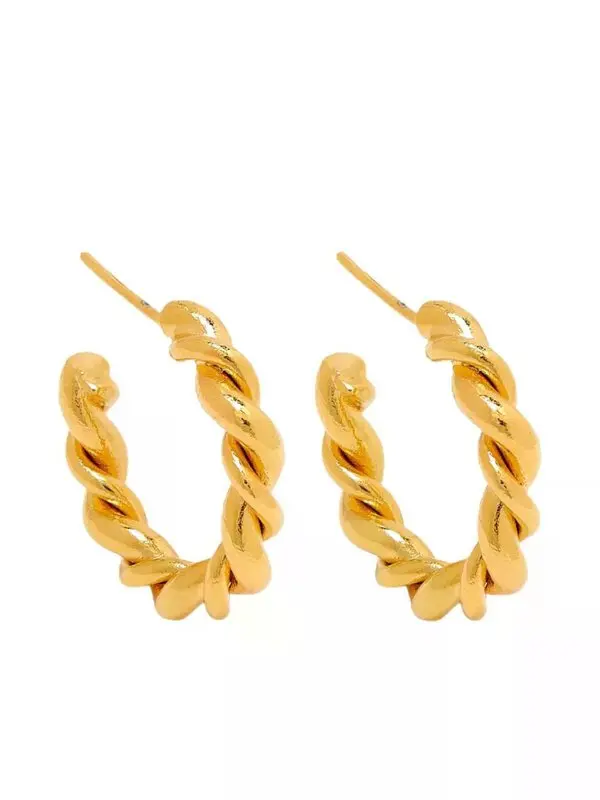 VANINA Fusilli Twisted Hoop Earrings - Gold