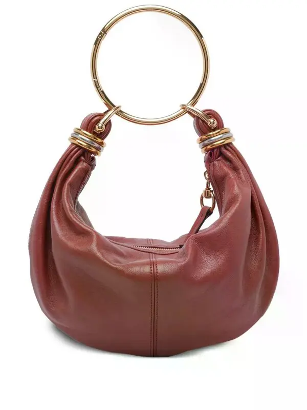 Chloé Calfskin Tote Bag With Bracelet Handle - Brown