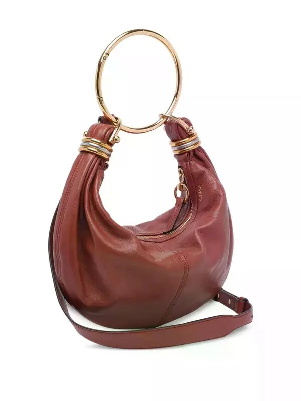 Chloé Calfskin Tote Bag With Bracelet Handle - Brown