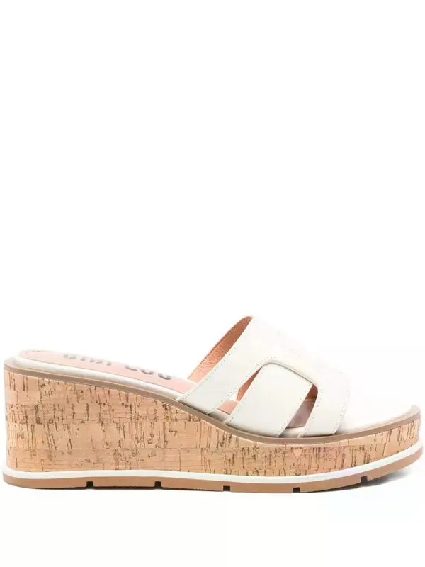 BIBI LOU 65mm Holly Leather Wedge Sandals