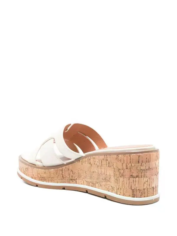 BIBI LOU 65mm Holly Leather Wedge Sandals
