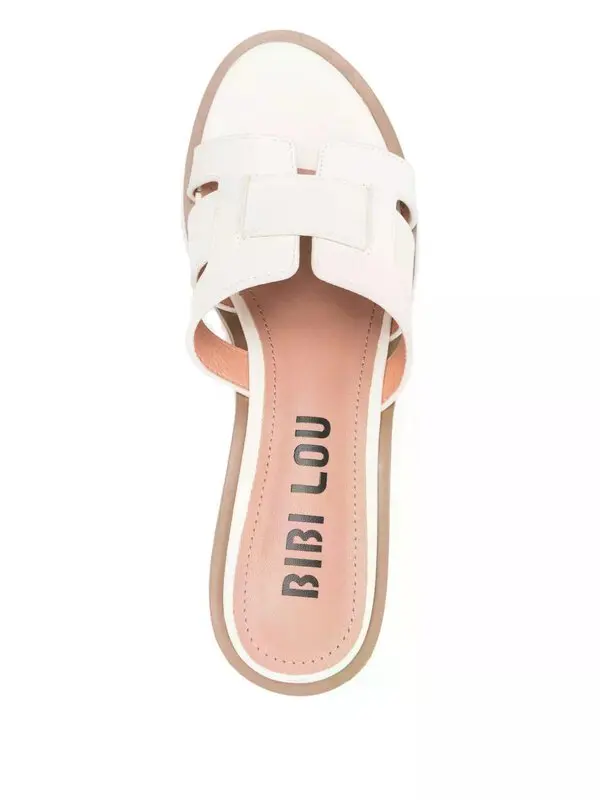 BIBI LOU 65mm Holly Leather Wedge Sandals
