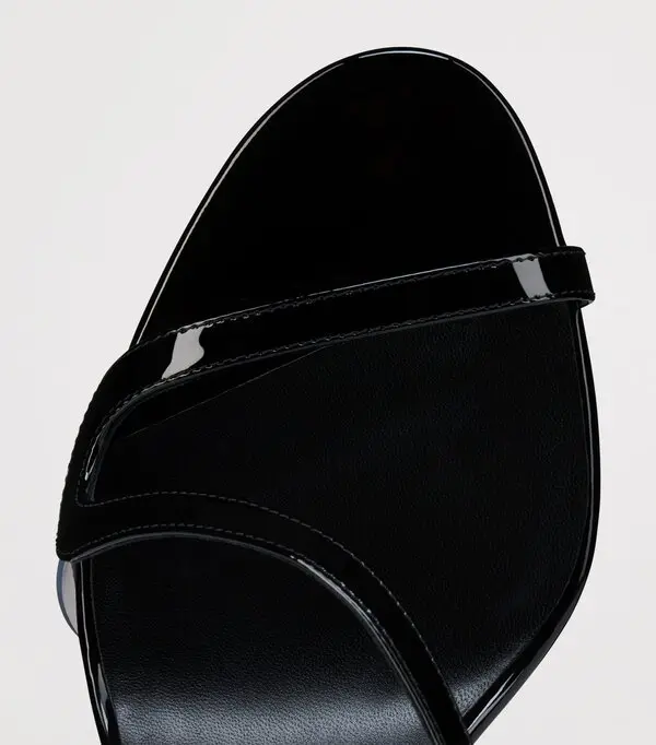 CHRISTIAN LOUBOUTIN Rosa Z Patent Leather Heeled Sandals - Black