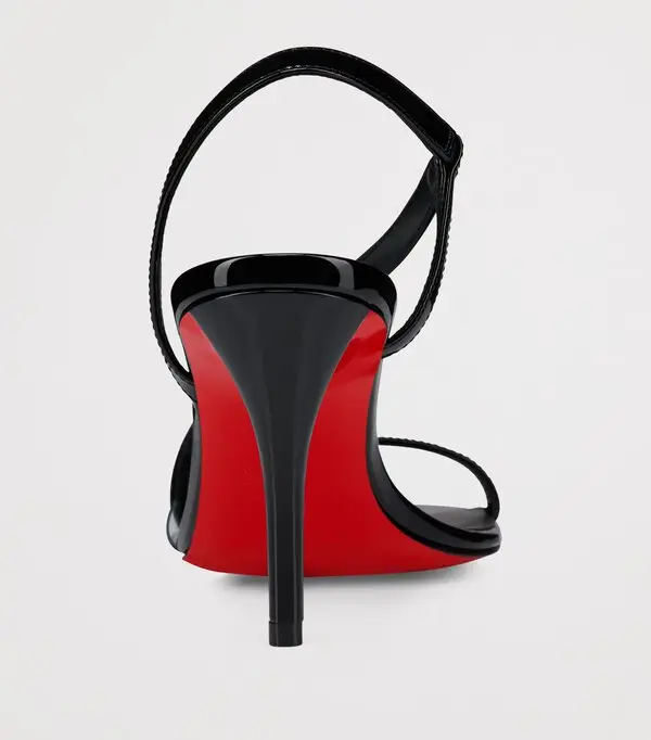 CHRISTIAN LOUBOUTIN Rosa Z Patent Leather Heeled Sandals - Black