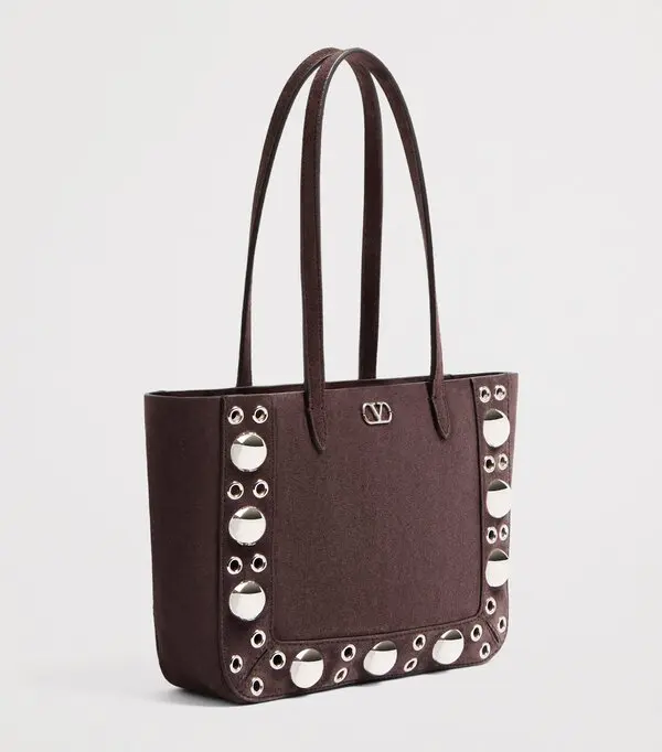 Valentino Garavani Mini Nellcôte Tote Bag - Brown
