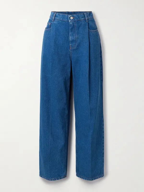 Marni Pleated Wide-leg Jeans