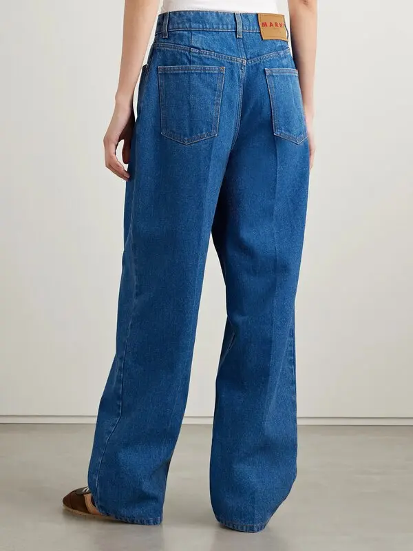 Marni Pleated Wide-leg Jeans