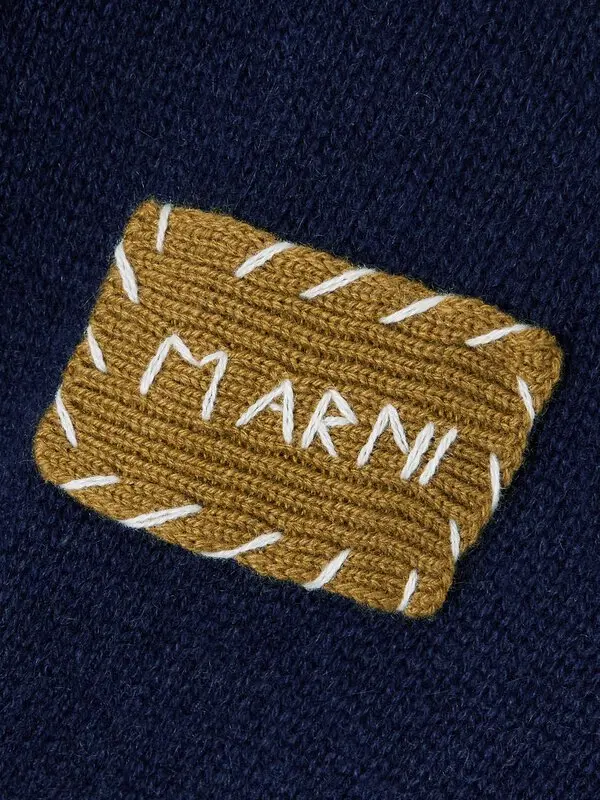 Marni Embroidered Cashmere Polo Shirt