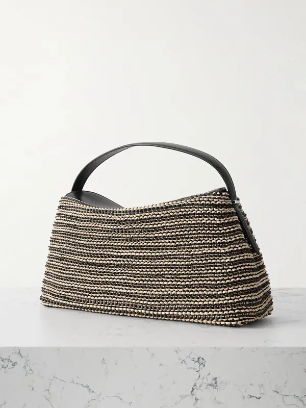 TOTEME T-lock Woven Leather Shoulder Bag