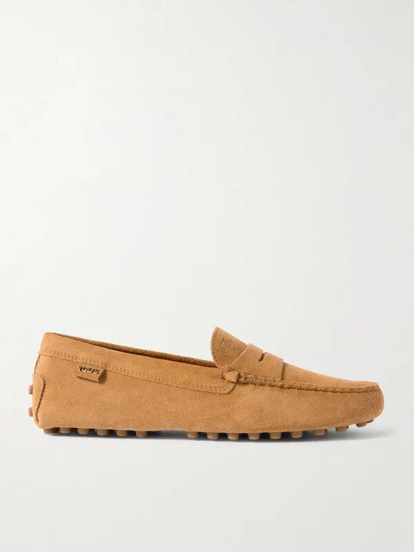 TOD'S Gommino Suede Loafers - Brown