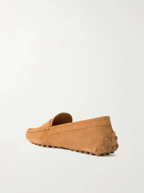 TOD'S Gommino Suede Loafers - Brown