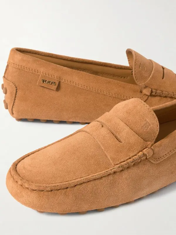 TOD'S Gommino Suede Loafers - Brown