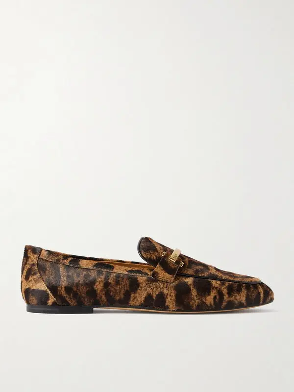 TOD'S Leopard-print Calf Hair Loafers - Animal Print