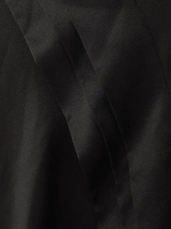 Saint Laurent Asymmetric Tiered Silk-satin Maxi Dress