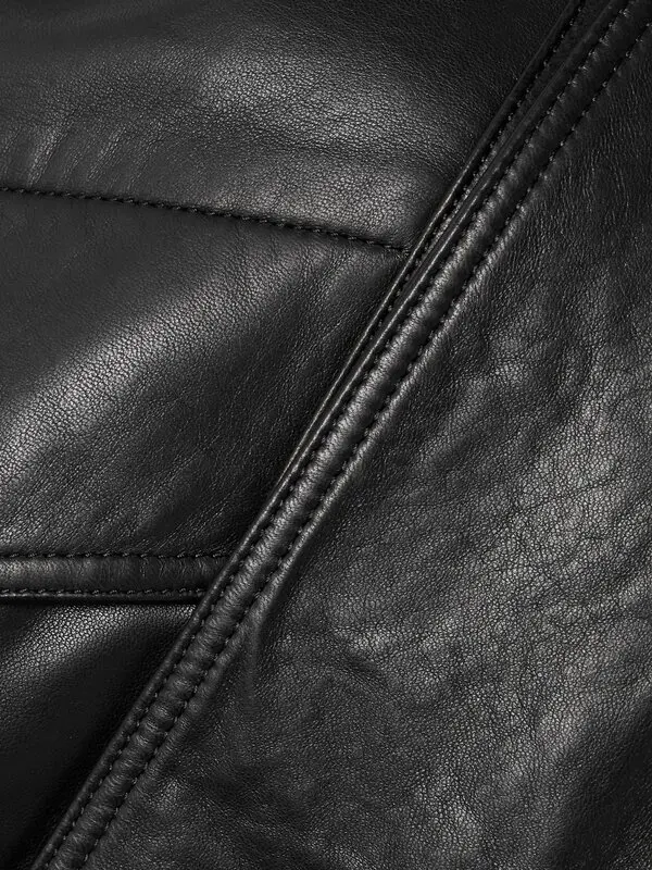 Nour Hammour - Ariste Oversized Paneled Leather Jacket