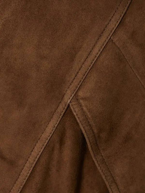 Nour Hammour - Ariste Oversized Paneled Suede Jacket