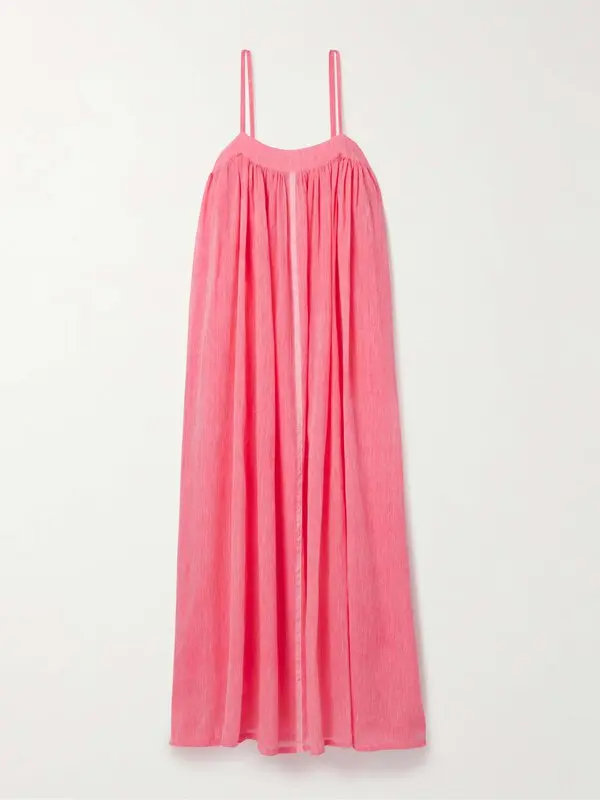 LEMLEM Eda Cotton-voile Maxi Dress - Bubblegum