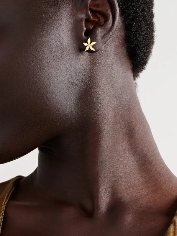 Ileana Makri Mini Blossom Diamond Stud Earrings